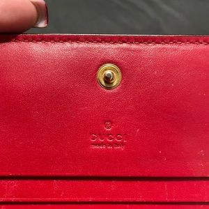 Gucci | Bags | Gucci Wallet Authentic Red Leather | Poshmark